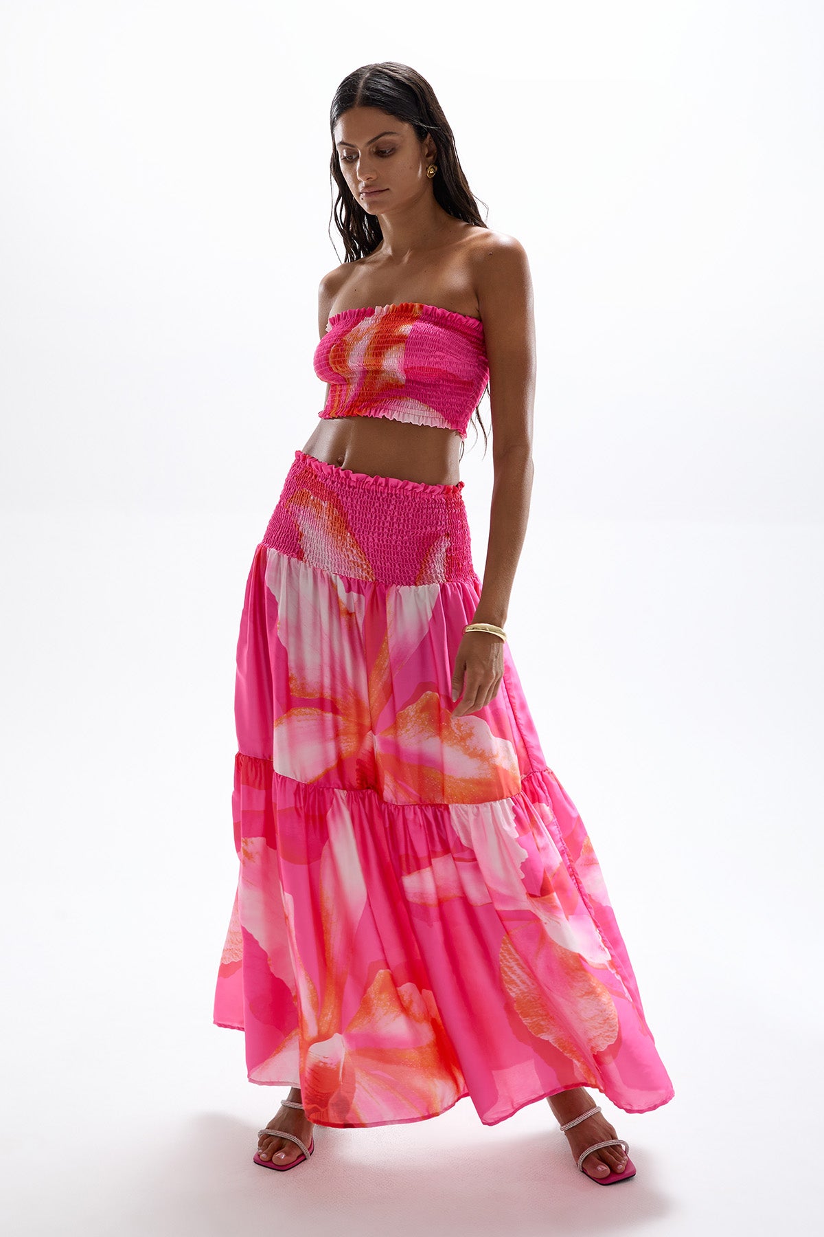 'Vagabond' Maxi Skirt - Wildflower | Cin Cin Swimwear and Resortwear